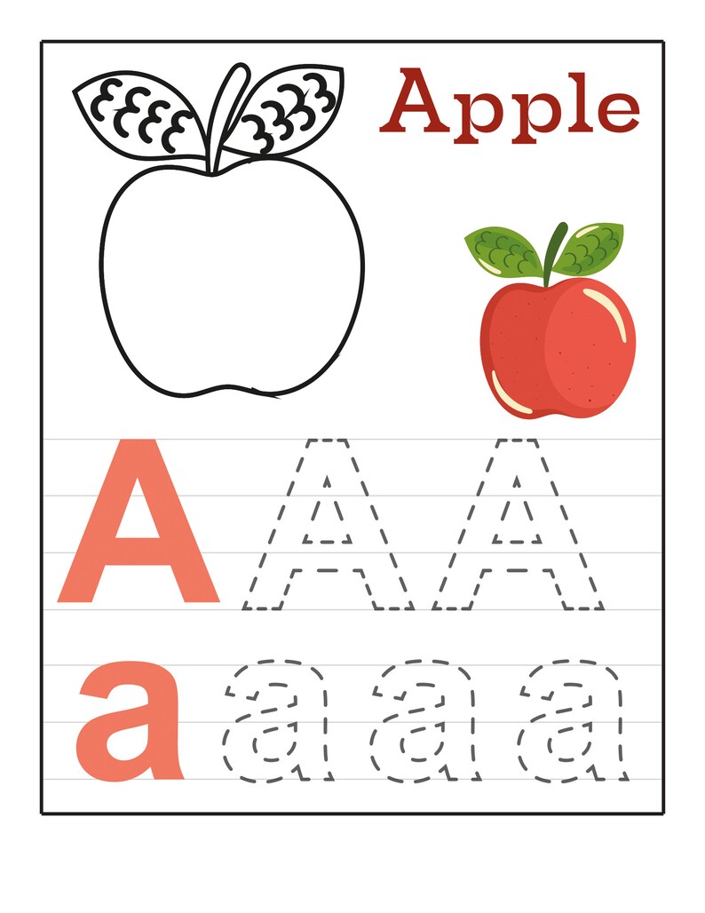 Alphabet Coloring and Tracing for Kids - Etsy