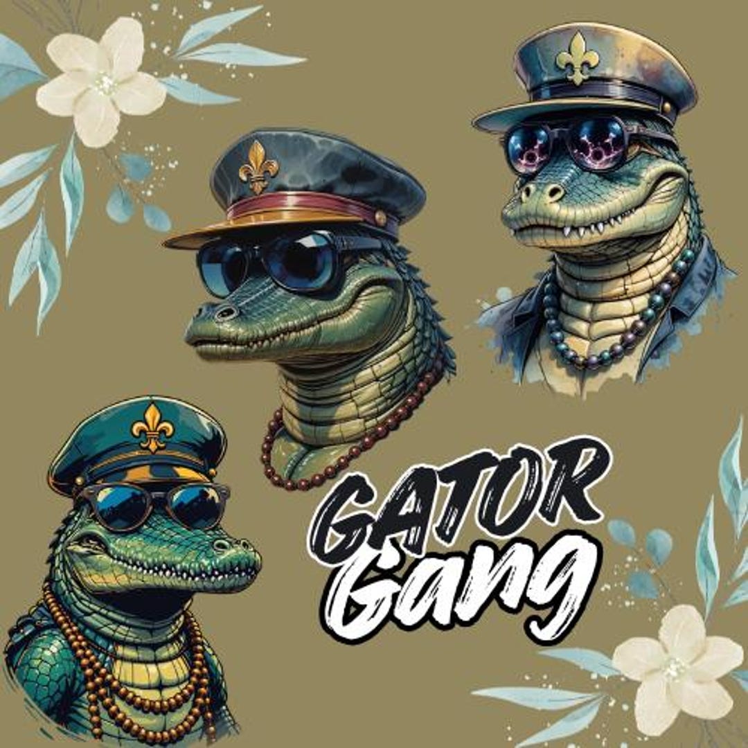 Gator Gang PNG Bundle | Cool Alligator Clipart for T-shirts, Mugs ...