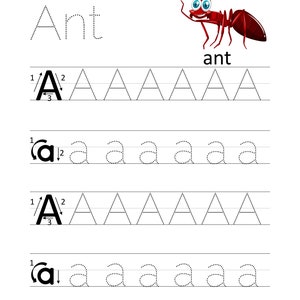 Cute ABC Tracing Letters Book - Etsy