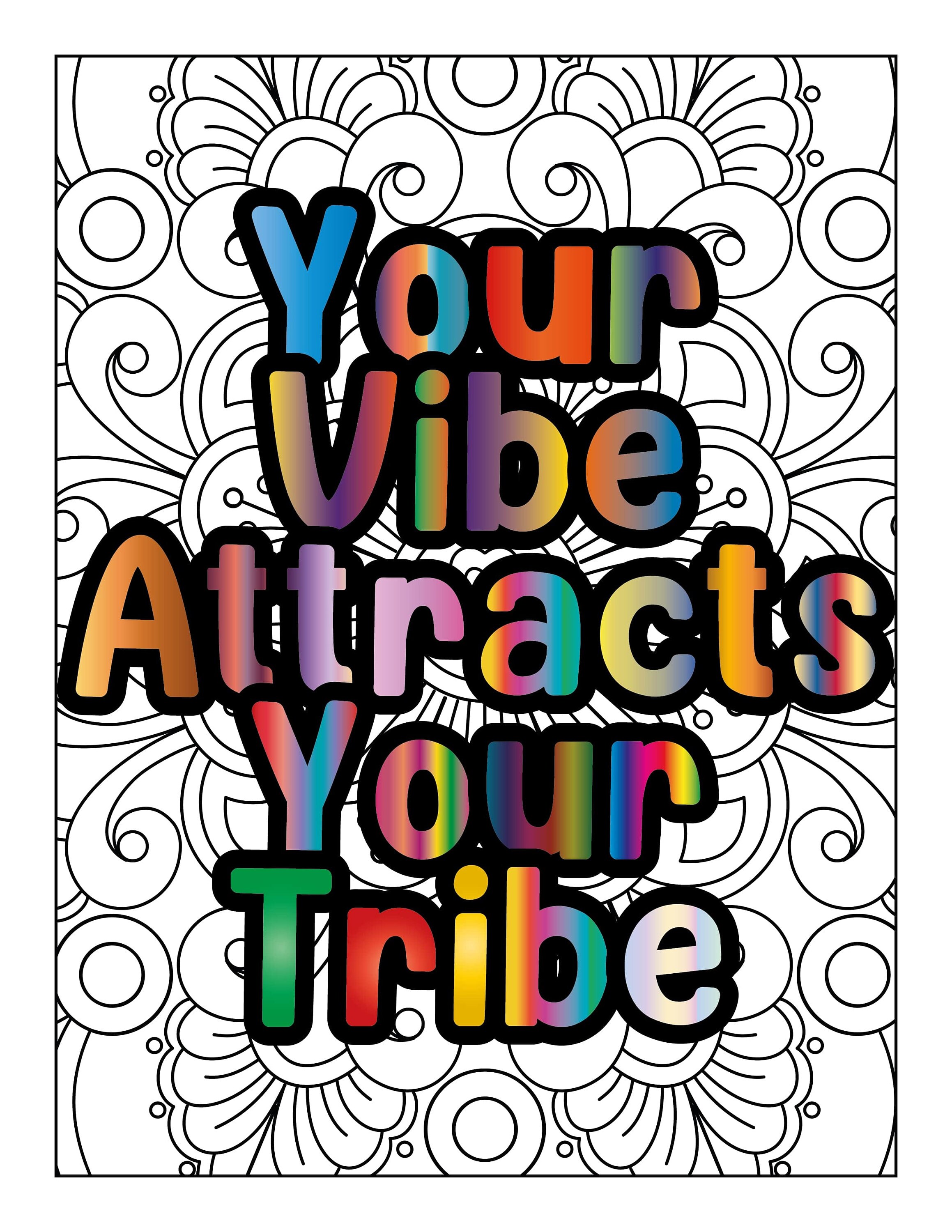 150+ Inspirational Quotes Coloring Pages for Both Kids and Adults. - Etsy