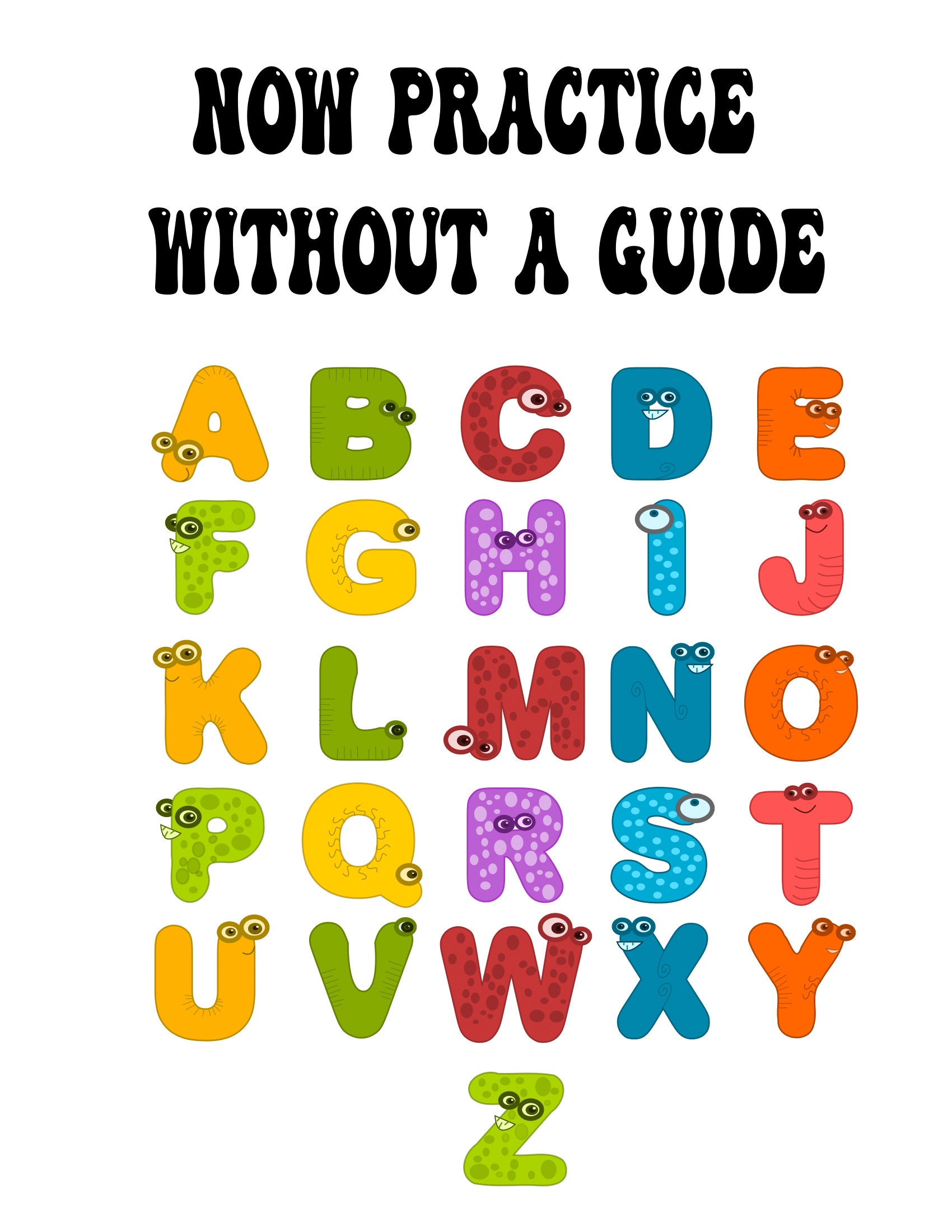 Cute ABC Tracing Letters Book - Etsy