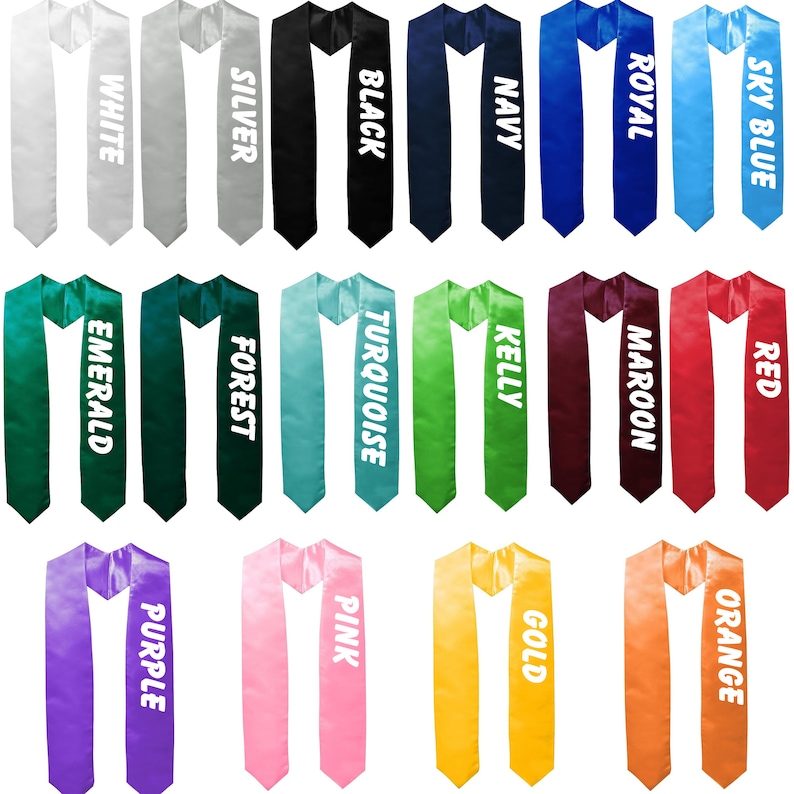 Graduation Stole: College Custom Stole, 2024 Stole, Set, Graduation ...