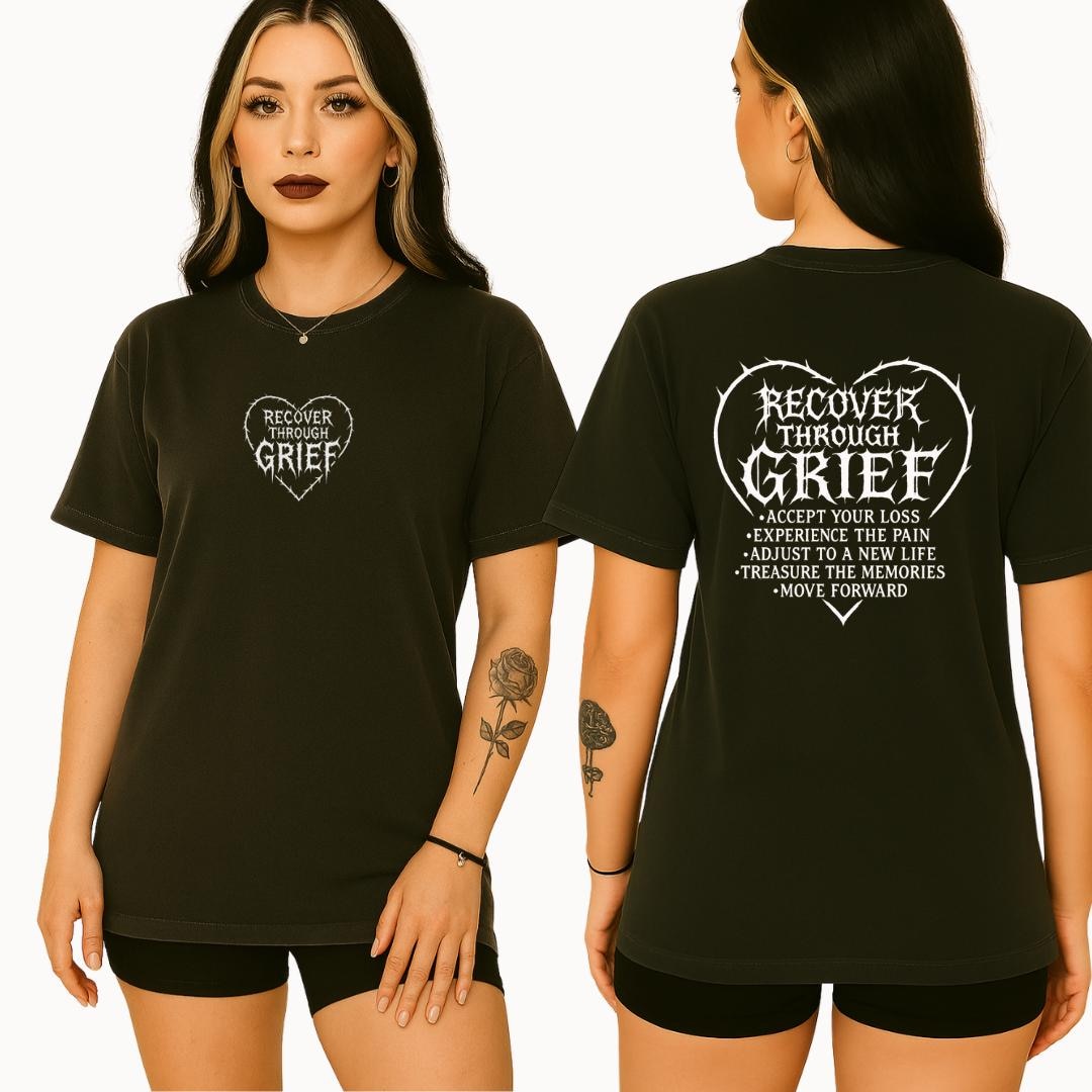 Recover Through Grief Shirt – Mental Health Awareness Tee, Emotional ...