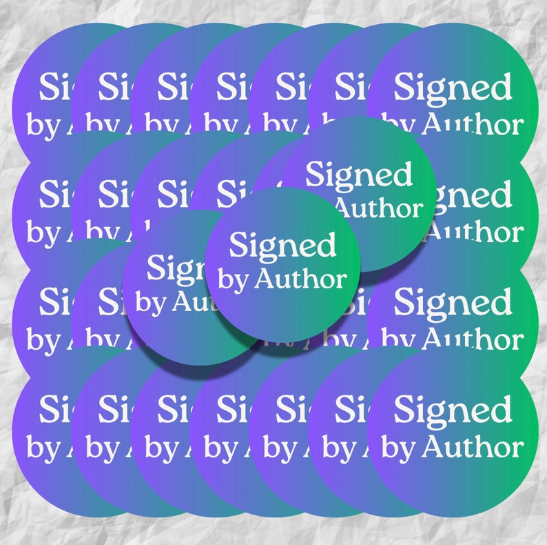 SIGNED BY AUTHOR Stickers Published Author Stickers Stickers for ...