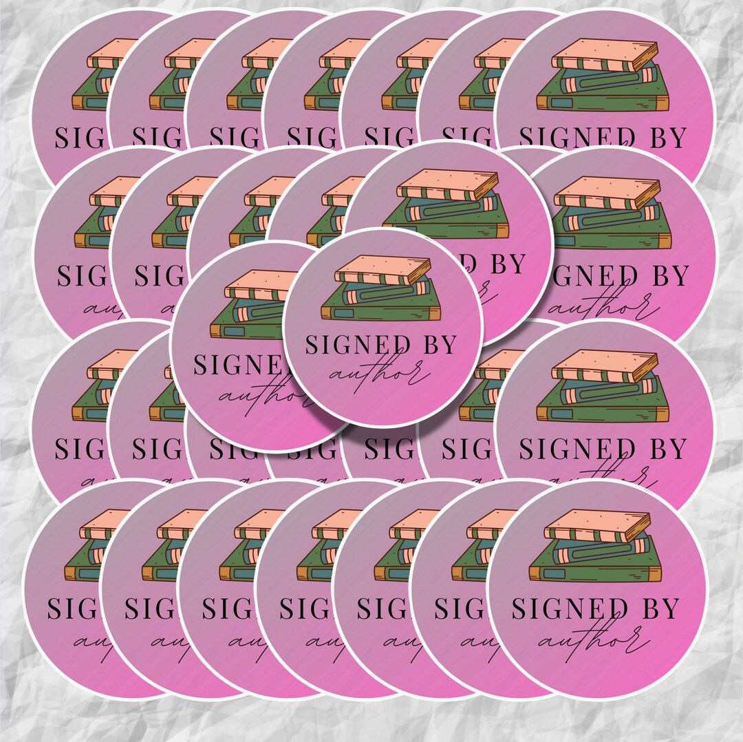 PINK Bookish SIGNED by AUTHOR Stickers Published Author Stickers ...