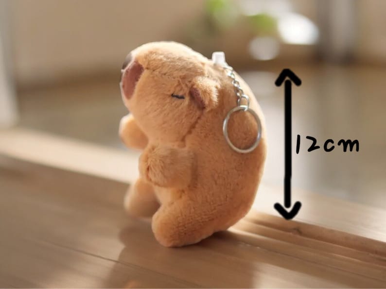Capybara Plush Keychain, Custom Plush, Stawberry Hat Capybara, Mini ...