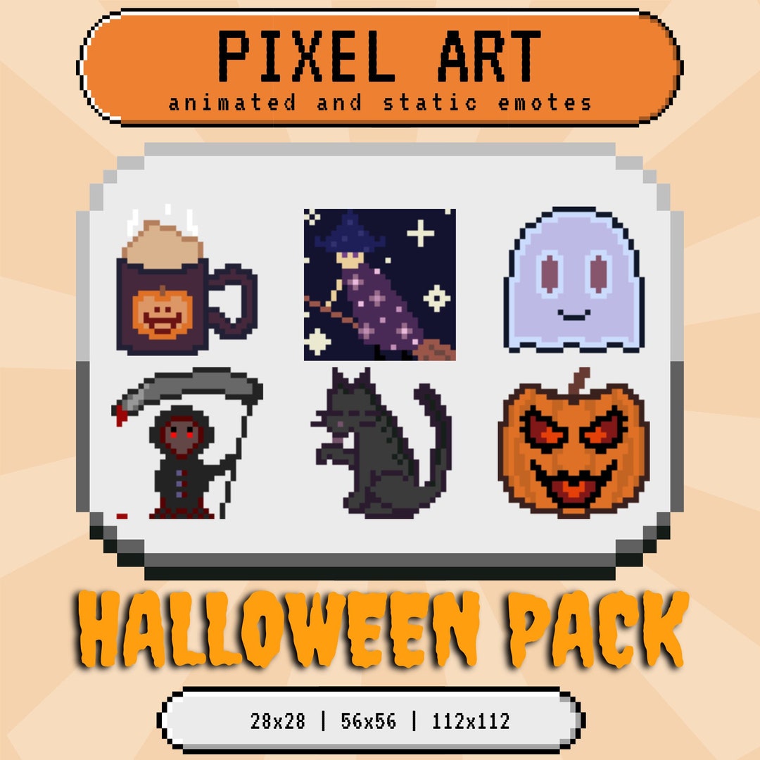 Halloween Emotes 6 Pack | Animated and Static Pixel Art | Twitch ...