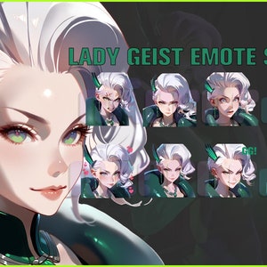 Lady Geist Emote Sticker Pack: Twitch, Discord, Youtube (digital ...