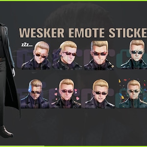 Albert Wesker Emote Sticker Pack: Twitch, Discord, Youtube (digital ...