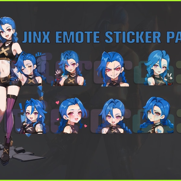League of Legends Jinx Emote - Etsy