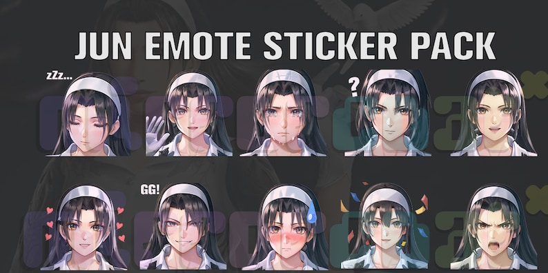 Jun Kazama Tekken 8, Twitch, Discord, Youtube, YT, Stream Emote Emoji ...