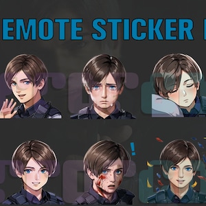 Leon S. Kennedy Emote Sticker Pack: Twitch, Discord, Youtube (digital ...