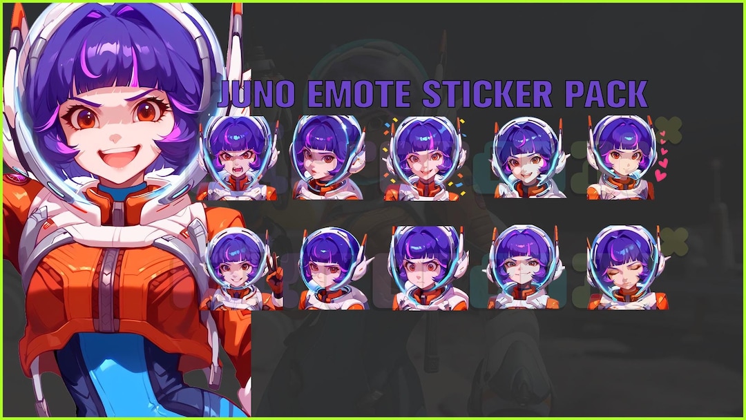 Juno Overwatch 2 Emote Sticker Pack: Twitch, Discord, Youtube (digital ...
