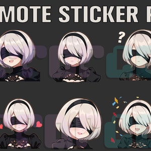 2B Nier Automata, Twitch, Discord, Youtube, YT, Stream Emote Emoji ...