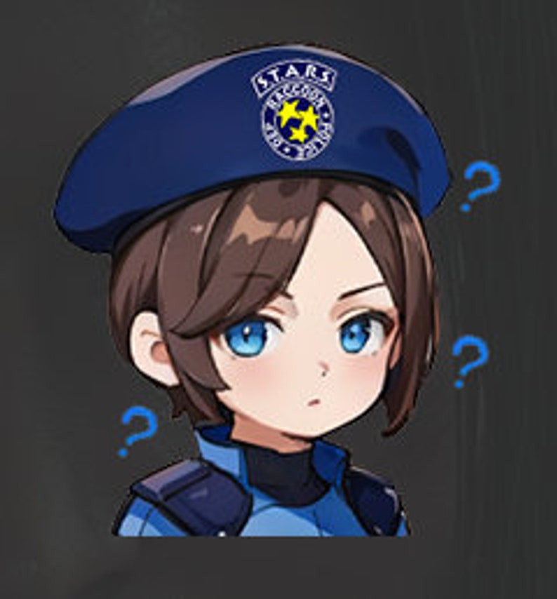 Jill Valentine Chibi Emote Sticker Pack: Twitch, Discord, Youtube ...