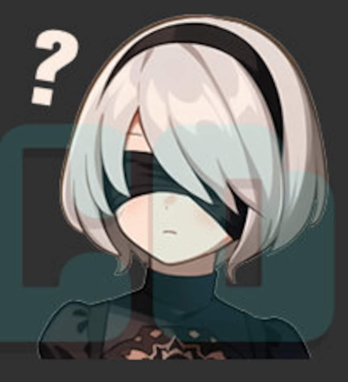 2B Nier Automata Emote Sticker Pack: Twitch, Discord, Youtube (digital ...