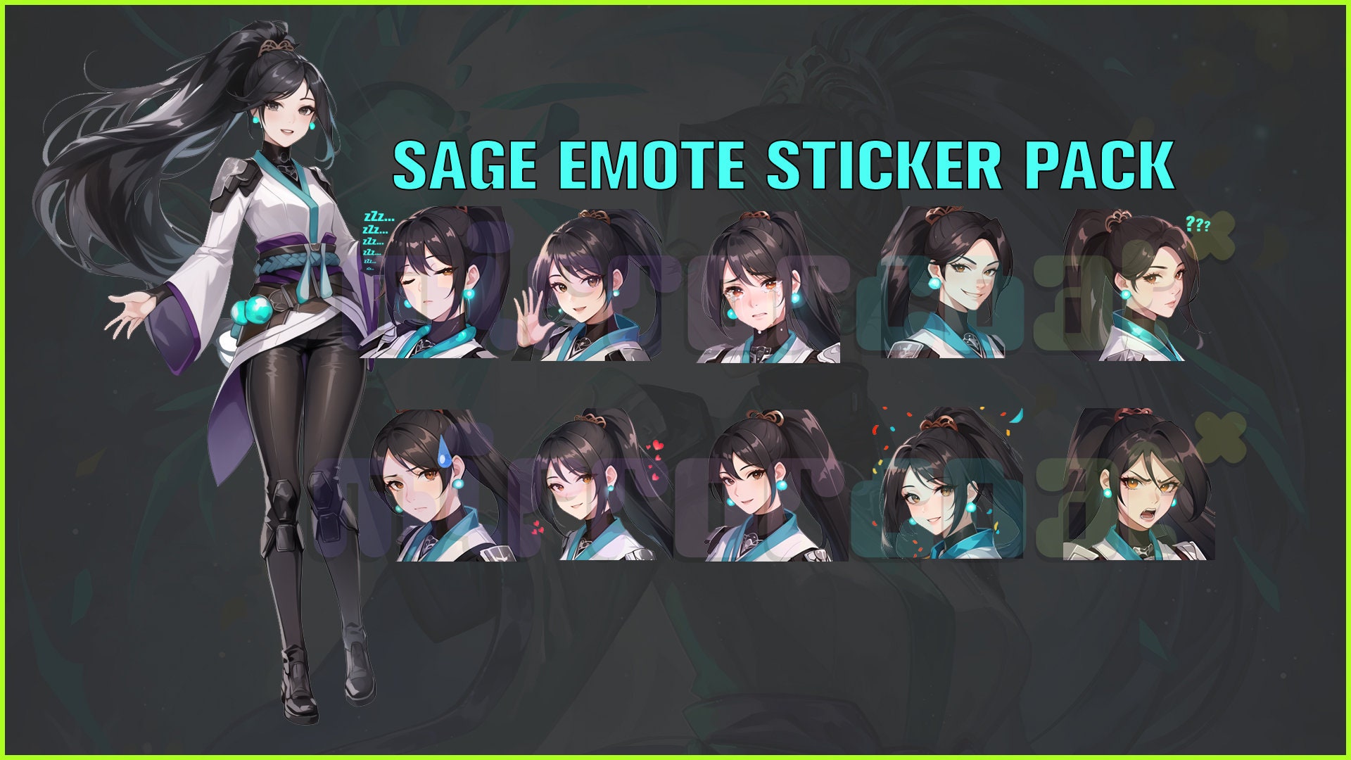Sage Valorant, Twitch, Discord, Youtube, YT, Stream Emote Emoji Sticker ...
