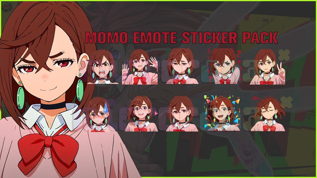 Momo Ayase - Dandadan, Twitch, Discord, Youtube, YT, Stream Emote Emoji ...