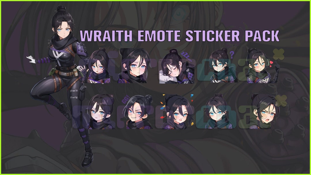 Wraith Emote Sticker Pack: Apex Twitch, Discord, Youtube (digital ...