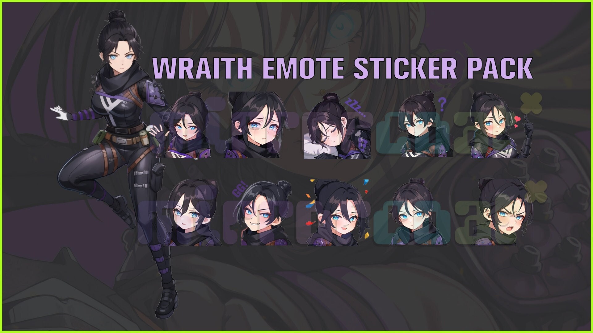 Wraith Apex, Twitch, Discord, Youtube, YT, Stream Emote Emoji Sticker ...
