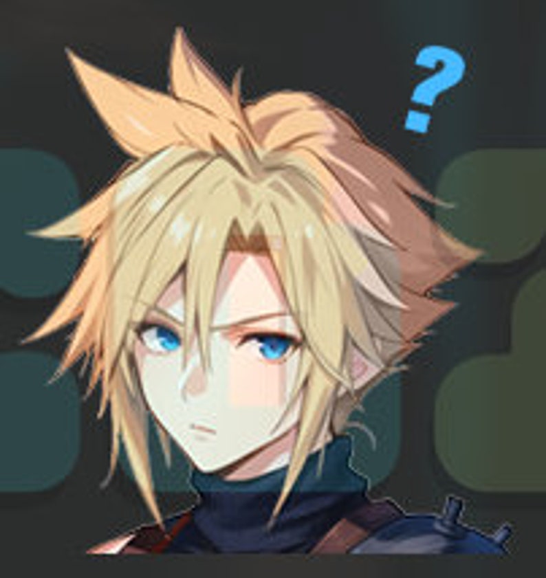 Cloud Strife Emote Sticker Pack: FF7 Chibi (digital Download) - Etsy