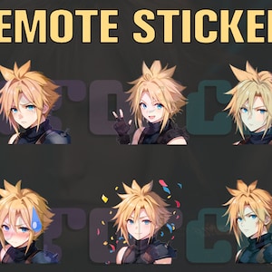 Cloud Strife Emote Sticker Pack: FF7 Chibi (digital Download) - Etsy