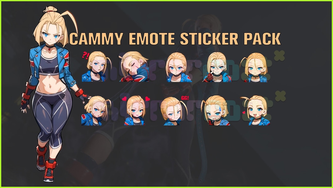 Cammy White SF6, Twitch, Discord, Youtube, YT, Stream Emote Emoji ...