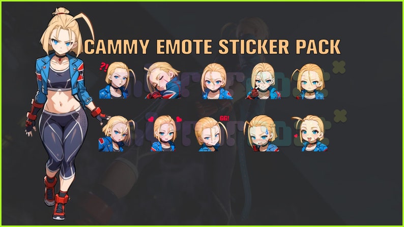 Cammy White SF6, Twitch, Discord, Youtube, YT, Stream Emote Emoji ...