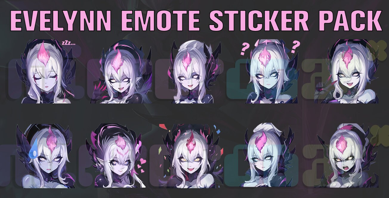 Lol 30-pack 2, Sona, Eveelyn, Lux, Twitch, Discord, Youtube, YT, Stream ...