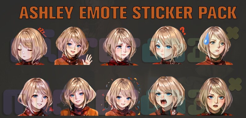 Ashley Graham Emote Sticker Pack: Twitch, Discord, Youtube (digital ...