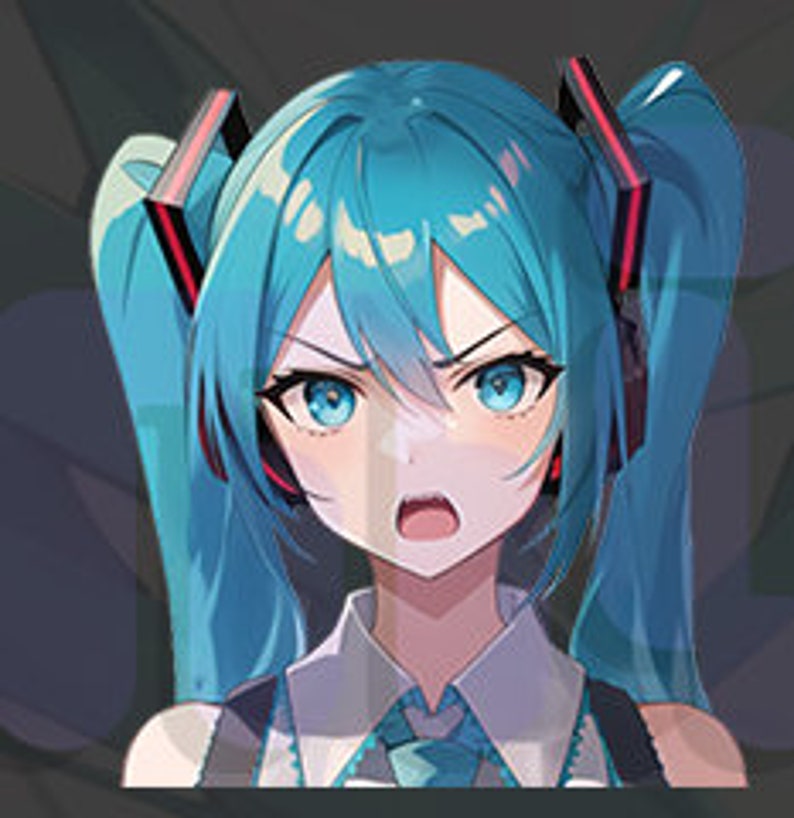 Hatsune Miku Emote Sticker Pack: Anime Chibi (digital Download) - Etsy