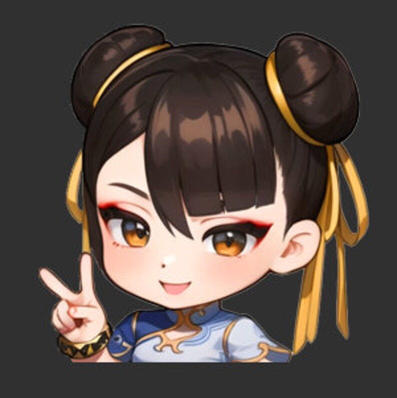 Chun Li SF6 Emote Sticker Pack: Twitch, Discord, Youtube (digital ...