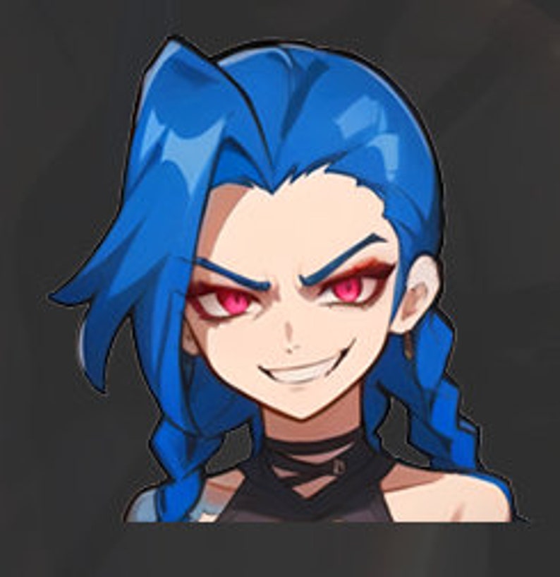 Jinx Lol Emote Sticker Pack: Twitch, Discord, Youtube (digital Download ...
