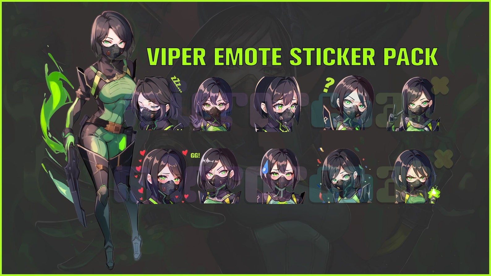 Viper Valorant, Twitch, Discord, Youtube, YT, Stream Emote Emoji ...