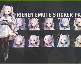 Frieren Emote Pack Frieren Beyond Journey's End Twitch/discord/youtube ...