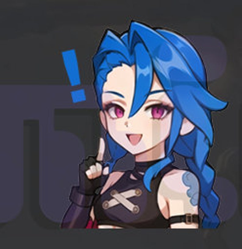 Jinx Lol Twitch Discord Youtube Yt Stream Emote Emoji Sticker Pack 256px And 112px Bundle