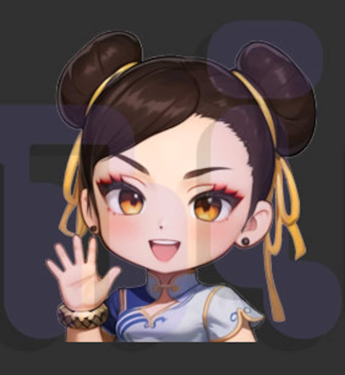 Chun Li SF6, Twitch, Discord, Youtube, YT, Stream Emote Emoji Sticker ...