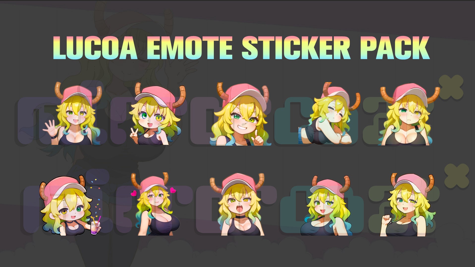 Lucoa MKDM, Twitch, Discord, Youtube, YT, Stream Emote Emoji Sticker ...