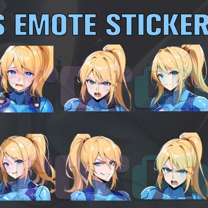 Samus Metroid Emote Sticker Pack: Chibi Video Game PNG (digital ...