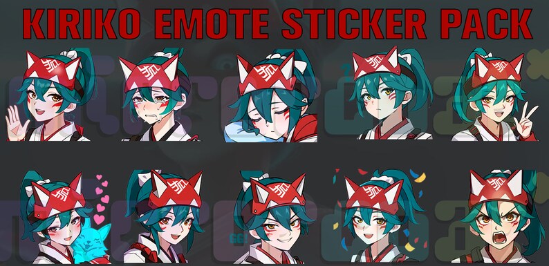 Kiriko Overwatch 2 Emote Sticker Pack: Twitch, Discord, Youtube ...