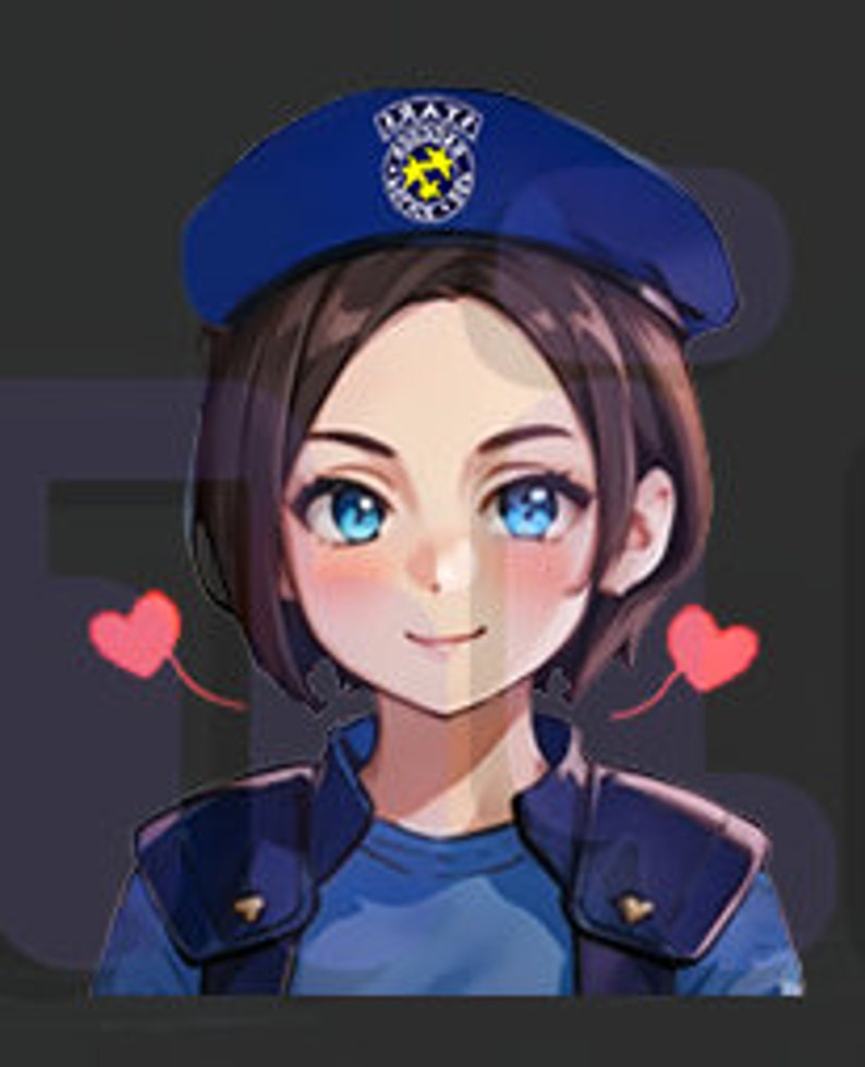 Jill Valentine Chibi Emote Sticker Pack: Twitch, Discord, Youtube ...