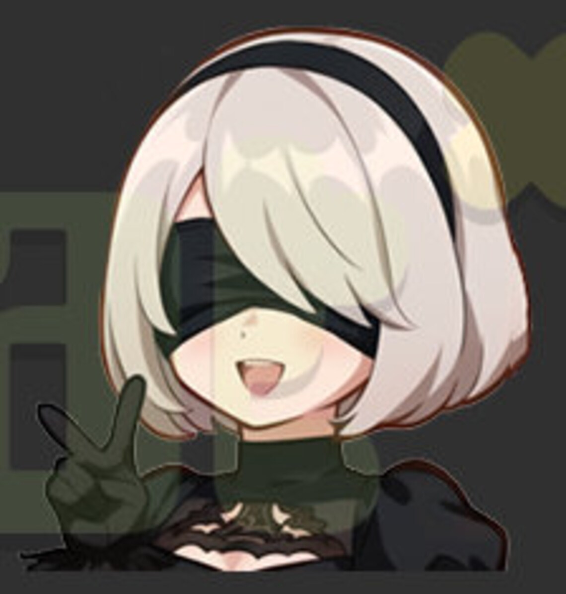 2B Nier Automata Emote Sticker Pack: Twitch, Discord, Youtube (digital ...