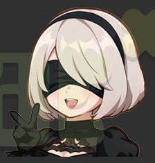 2B Nier Automata Emote Sticker Pack: Twitch, Discord, Youtube (digital ...