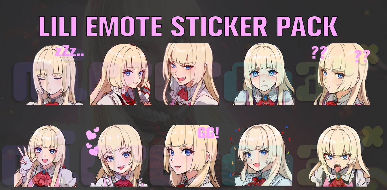 Lili Tekken 8 Emote Sticker Pack: Twitch, Discord, Youtube (digital ...