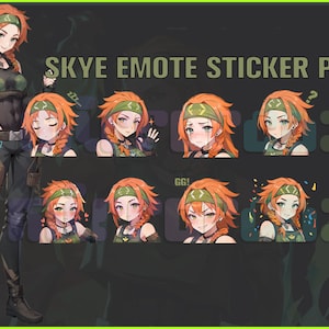 Skye Valorant, Twitch, Discord, Youtube, YT, Stream Emote Emoji Sticker ...