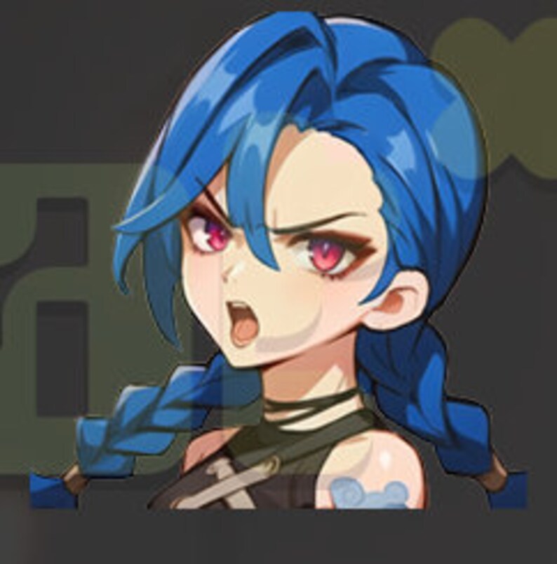 Jinx Lol Emote Sticker Pack: Twitch, Discord, Youtube (digital Download ...