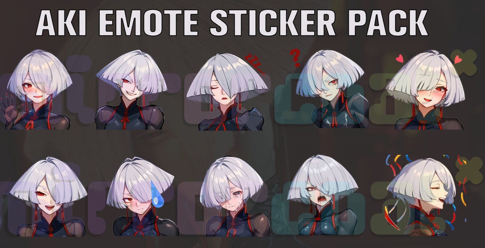 Aki SF6 Emote Sticker Pack: Chibi Video Game (digital Download) - Etsy