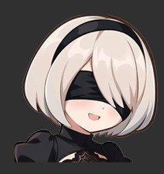 2B Nier Automata Emote Sticker Pack: Twitch, Discord, Youtube (digital ...