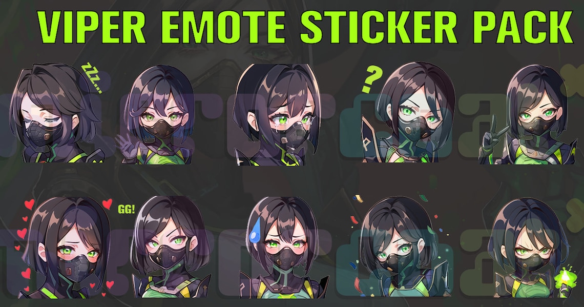 Viper Valorant, Twitch, Discord, Youtube, YT, Stream Emote Emoji ...