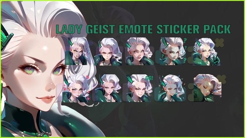 Lady Geist Deadlock, Twitch, Discord, Youtube, YT, Stream Emote Emoji ...